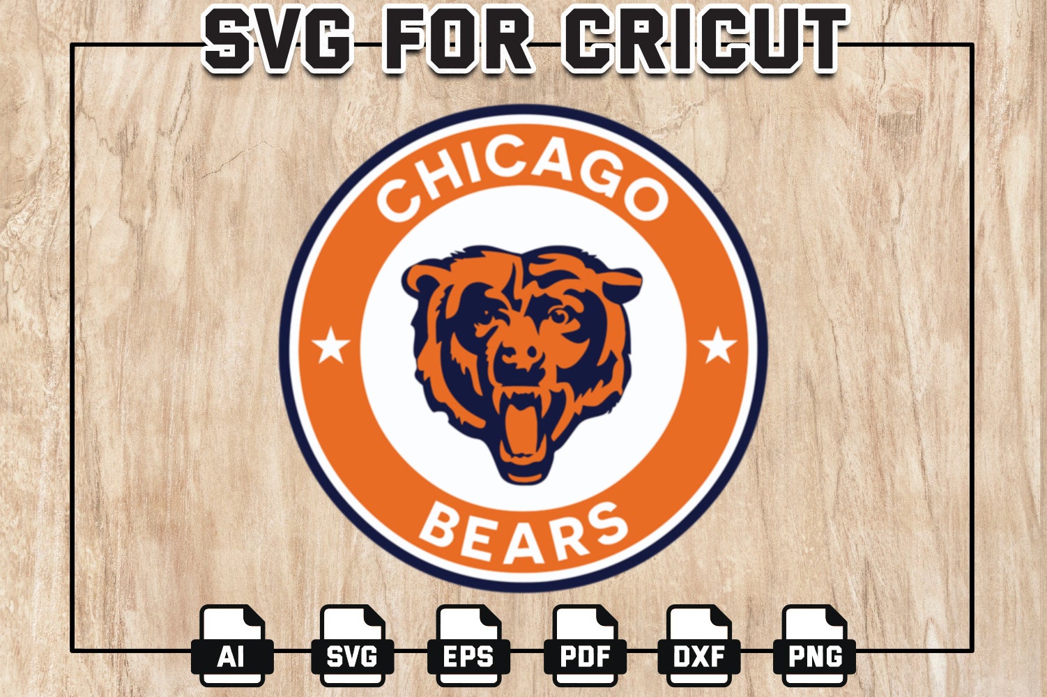 Chicago-Bears Football SVG Logo Cut File, Chicago NFL Logo Svg, NFL ...