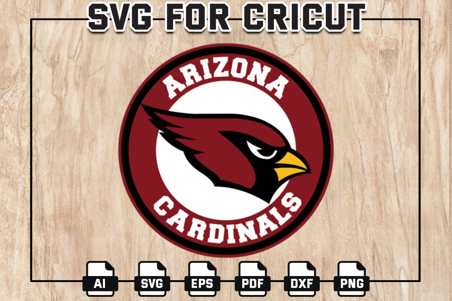 Arizona-Cardinals Football SVG Logo Cut File, Cardinals NFL Logo Svg ...