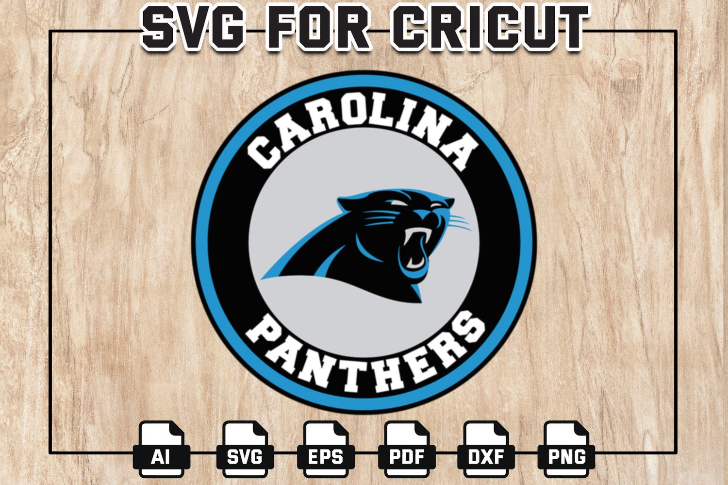 Carolina-Panthers Football SVG Logo Cut File, Panthers NFL Logo Svg ...