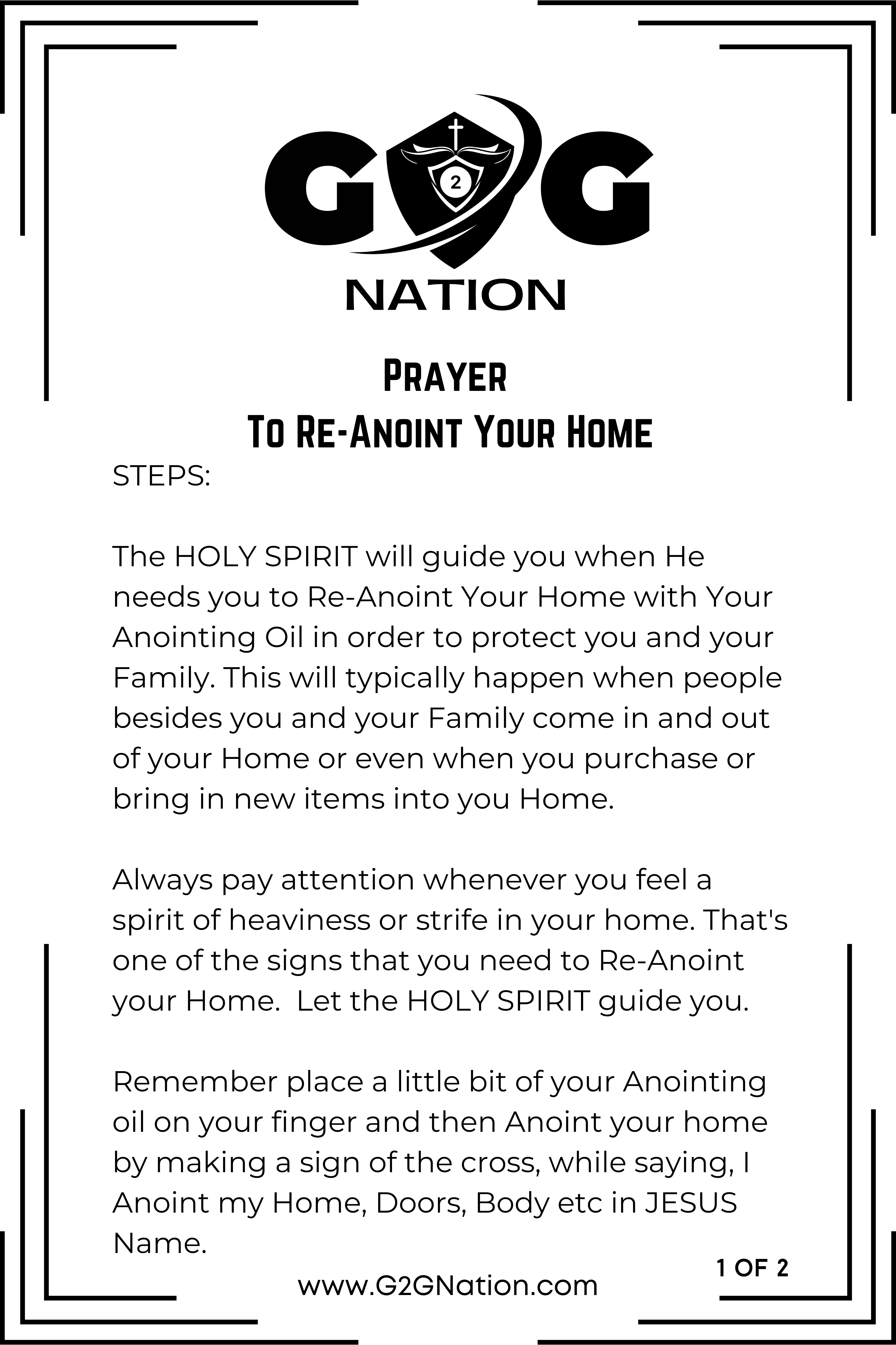 Prayer to Re-Anoint Your Home - Payhip