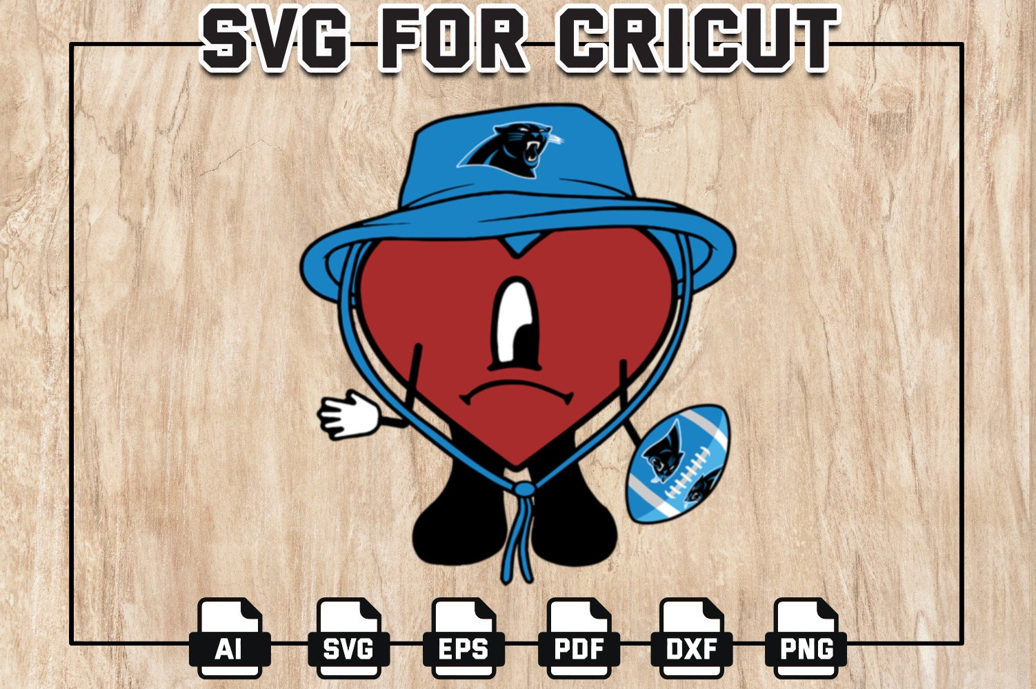 Carolina Panthers NFL team Svg, Bad Bunny Panthers NFL Svg, Un Verano ...