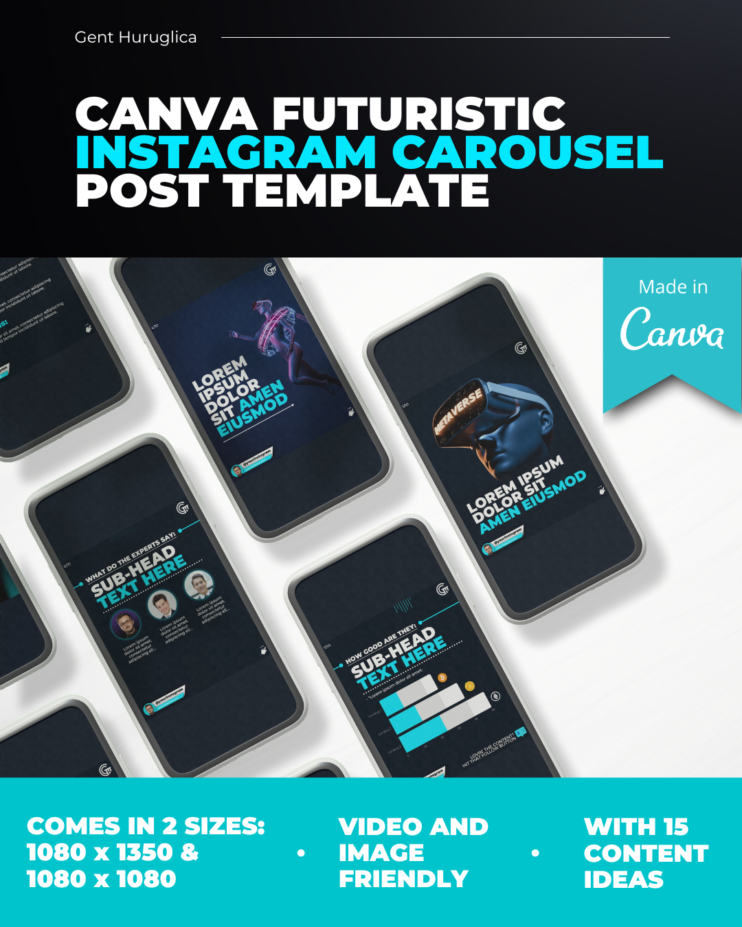Futuristic Instagram Carousel Template - Payhip