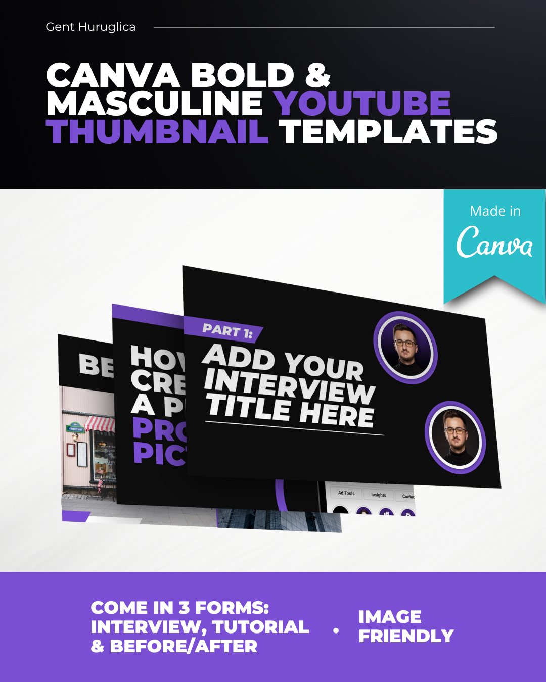 Canva Pastel YouTube Thumbnail Templates - Payhip