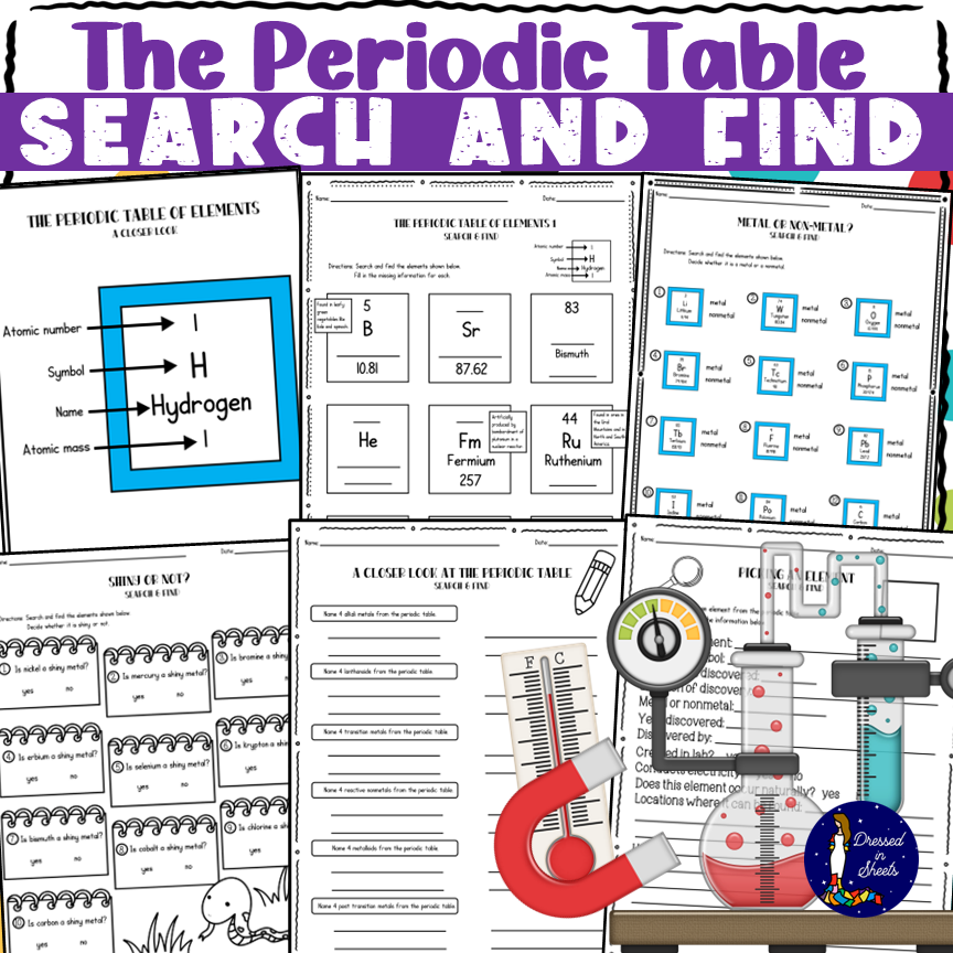 The Periodic Table of Elements Search and Find - Payhip