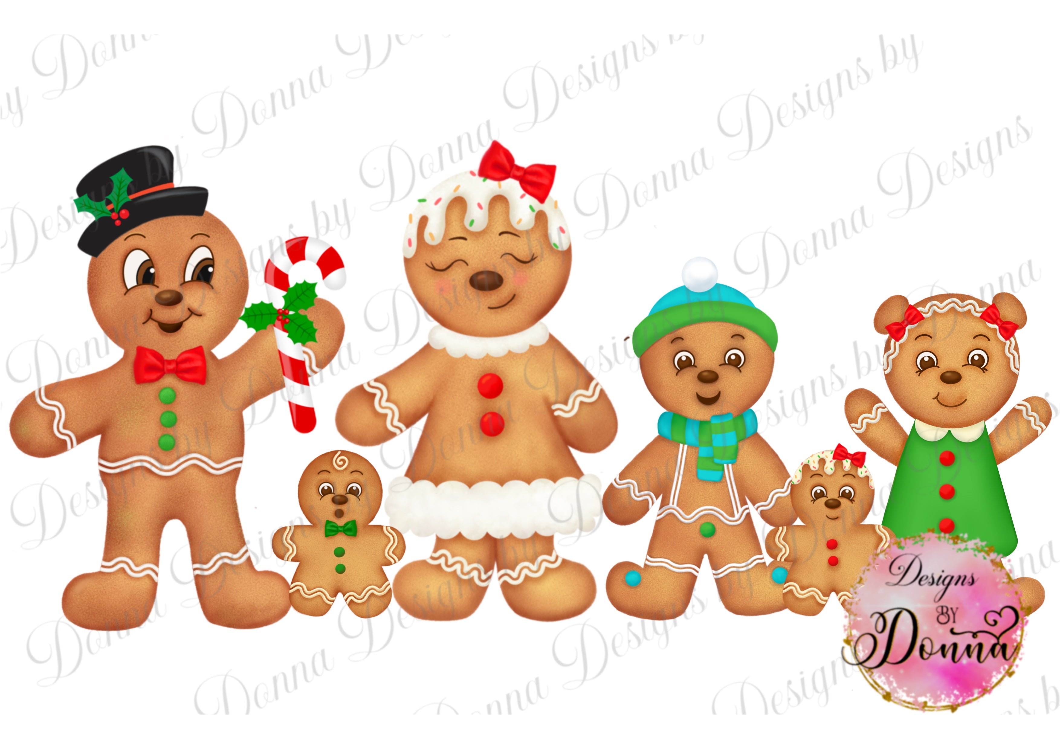 Gingerbread family single files - Payhip