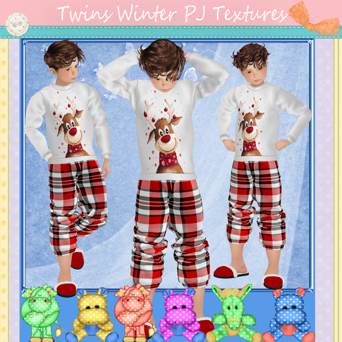 Twins Winter PJ Textures - Payhip