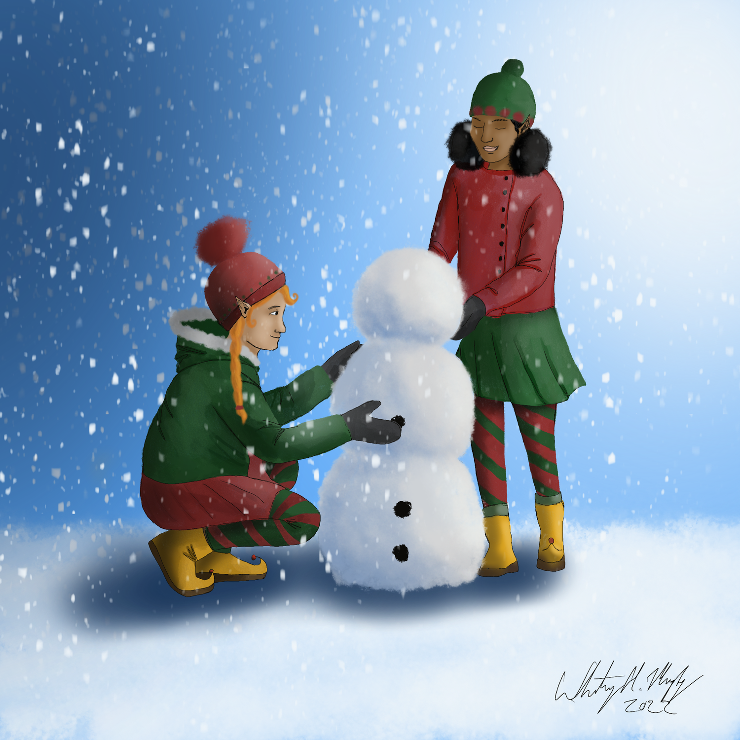 Elves Building a Snowman digital download - Payhip