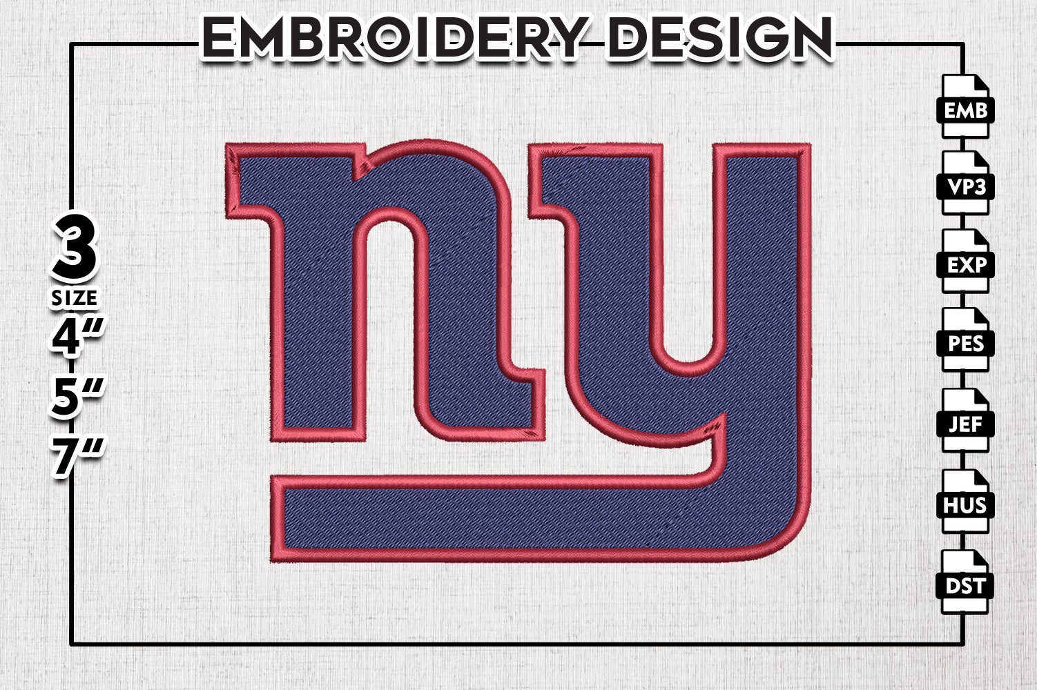 Giants NFL Logo Embroidery Designs, New-York-Giants Football Embroidery ...