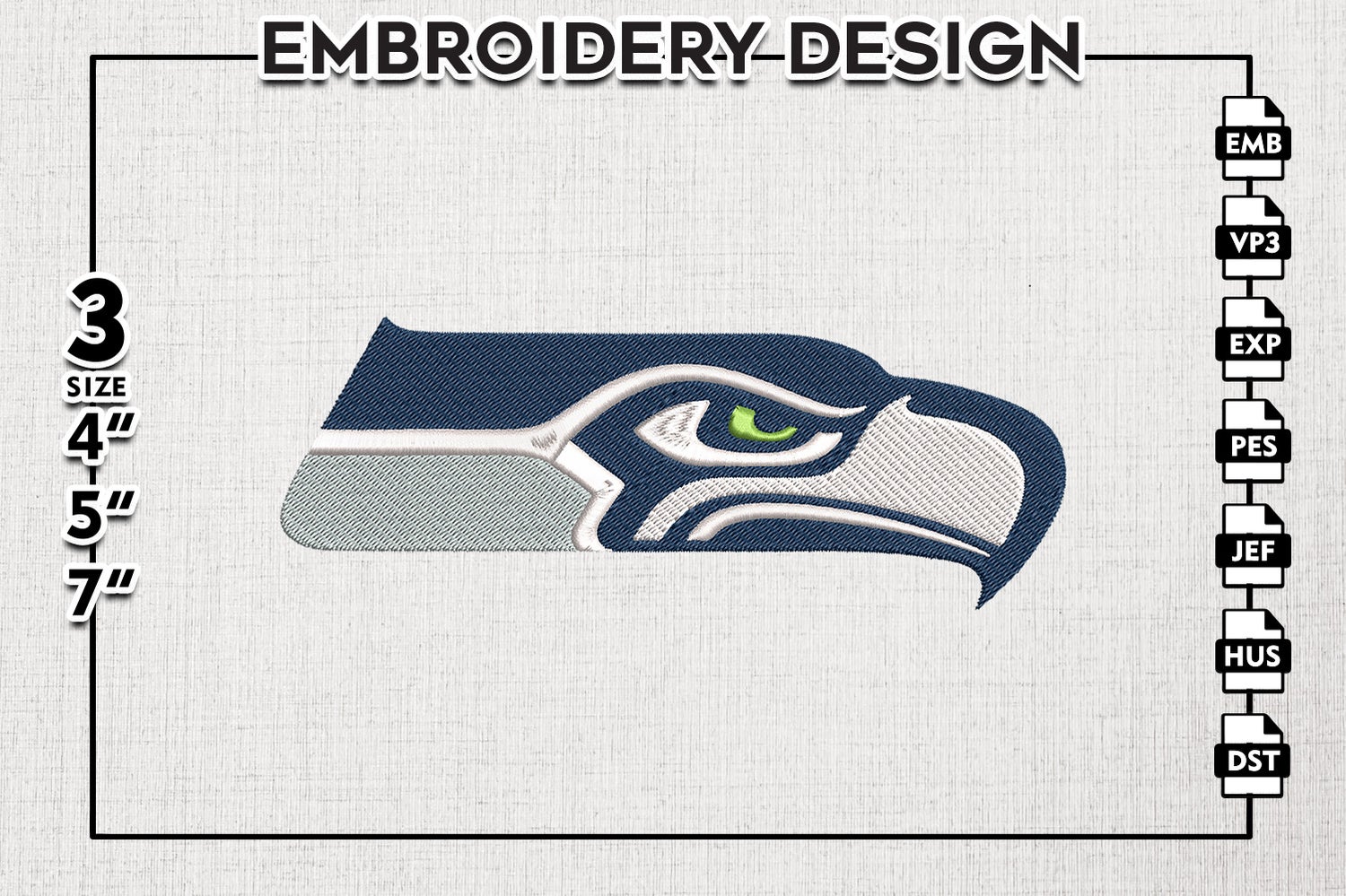 Seahawks NFL Logo Embroidery Design, Seattle-Seahawks Football ...
