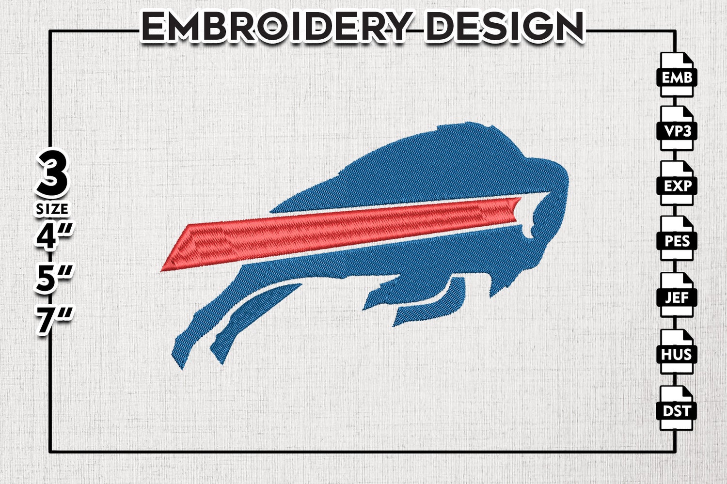 Bills NFL Logo Embroidery Design, Buffalo-Bills Football Embroidery ...