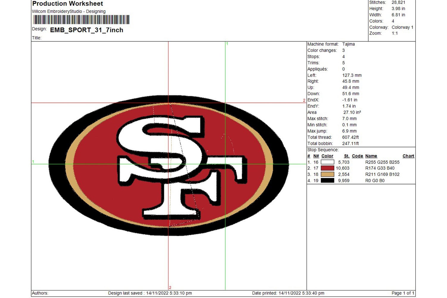 49ers NFL Logo Embroidery Design, San-Francisco 49ers Football ...