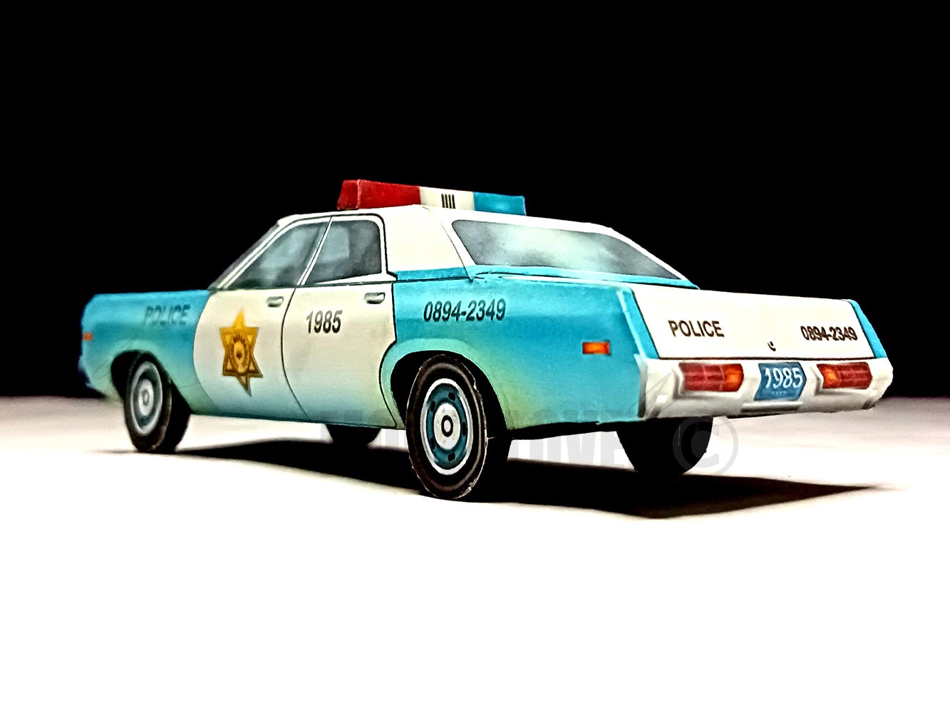 Police paper car Dodge Monaco 1977 DIY - Payhip