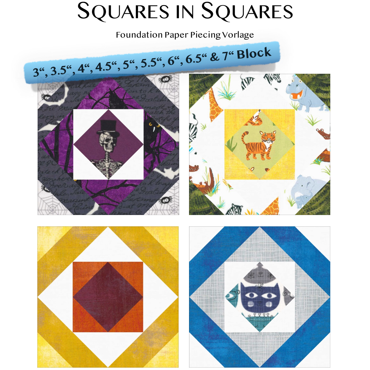 Squares in Squares – neun Größen FPP Vorlagen (PDF Download) - Payhip