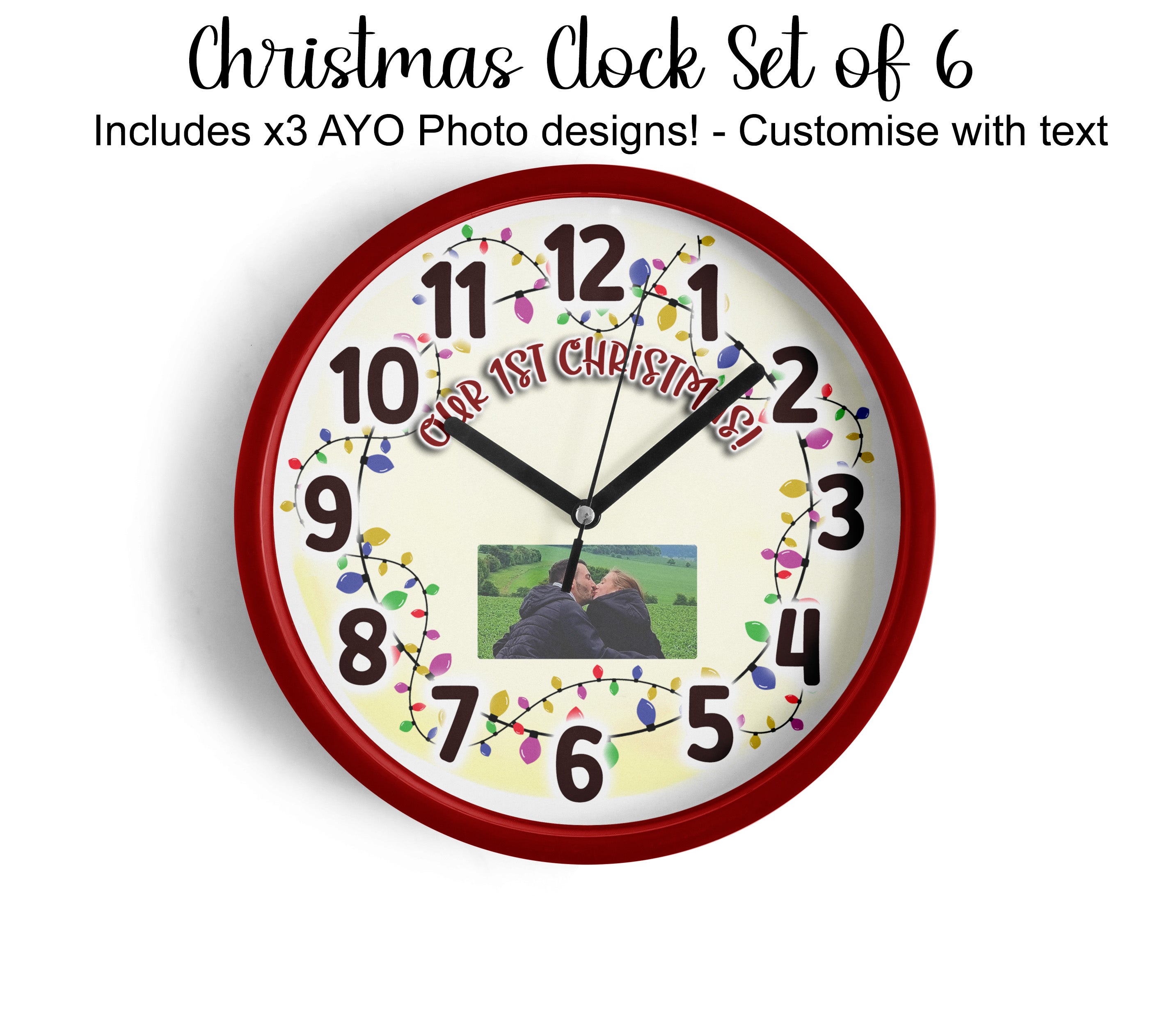 Christmas Clock Set of 6 - Payhip