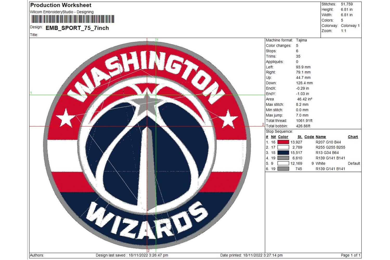 Washington-Wizards Basketball Team Embroidery Design, Washington ...