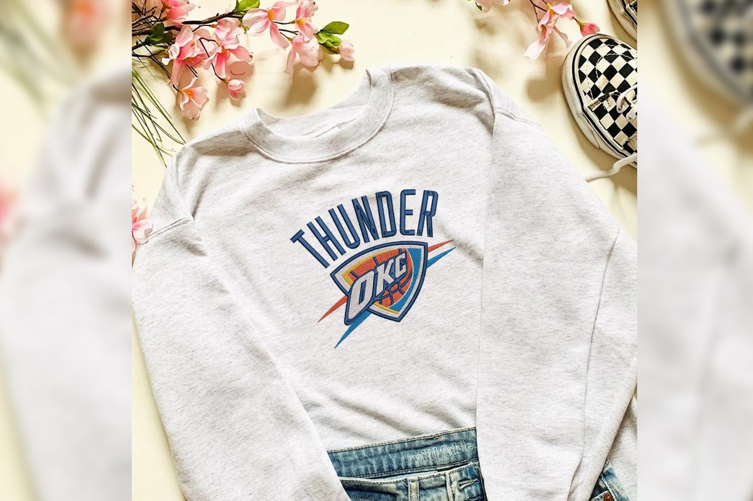 Oklahoma-City Thunder Basketball Team Embroidery Design, OKC Thunder ...