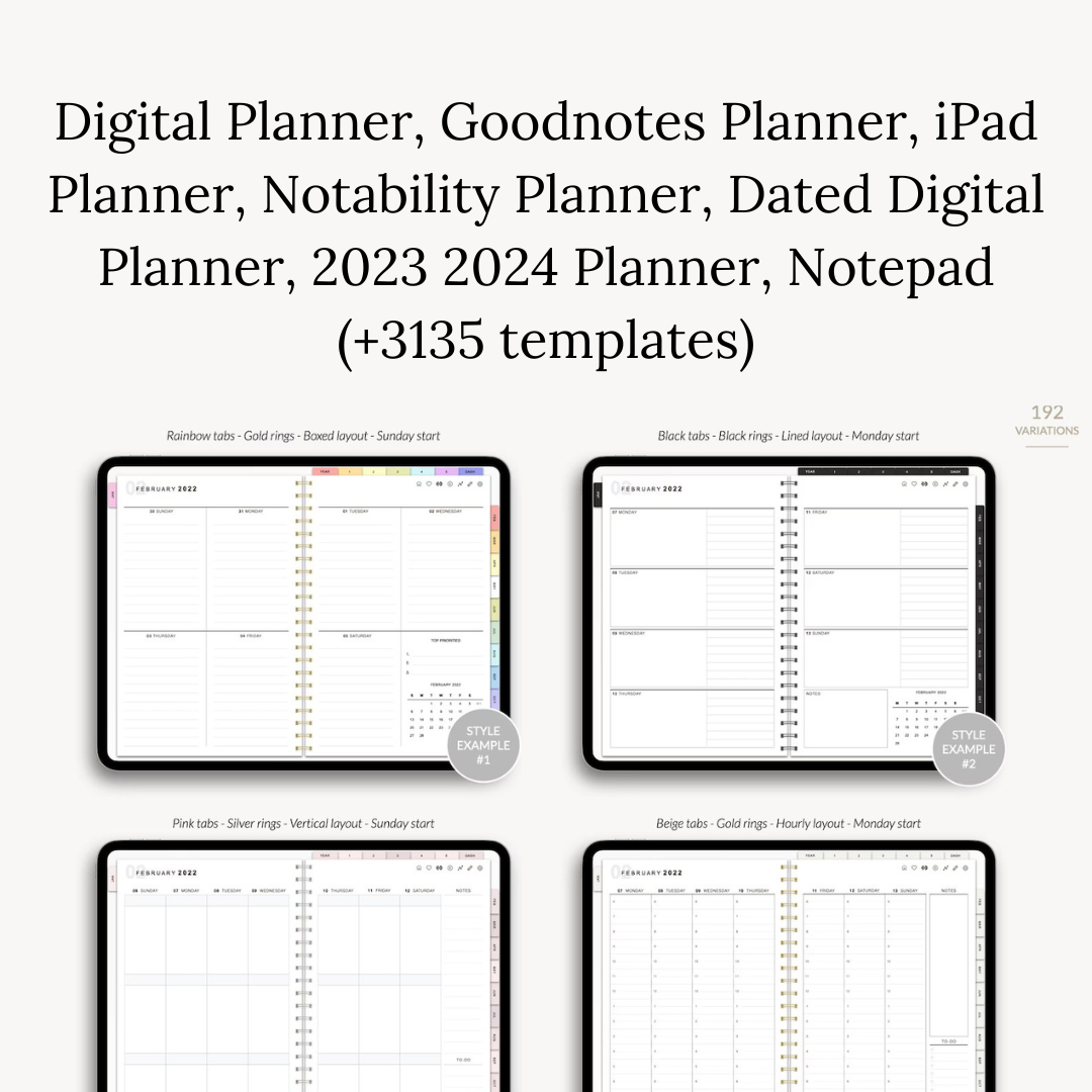 Digital Planner, Goodnotes Planner, iPad Planner, Notability Planner ...