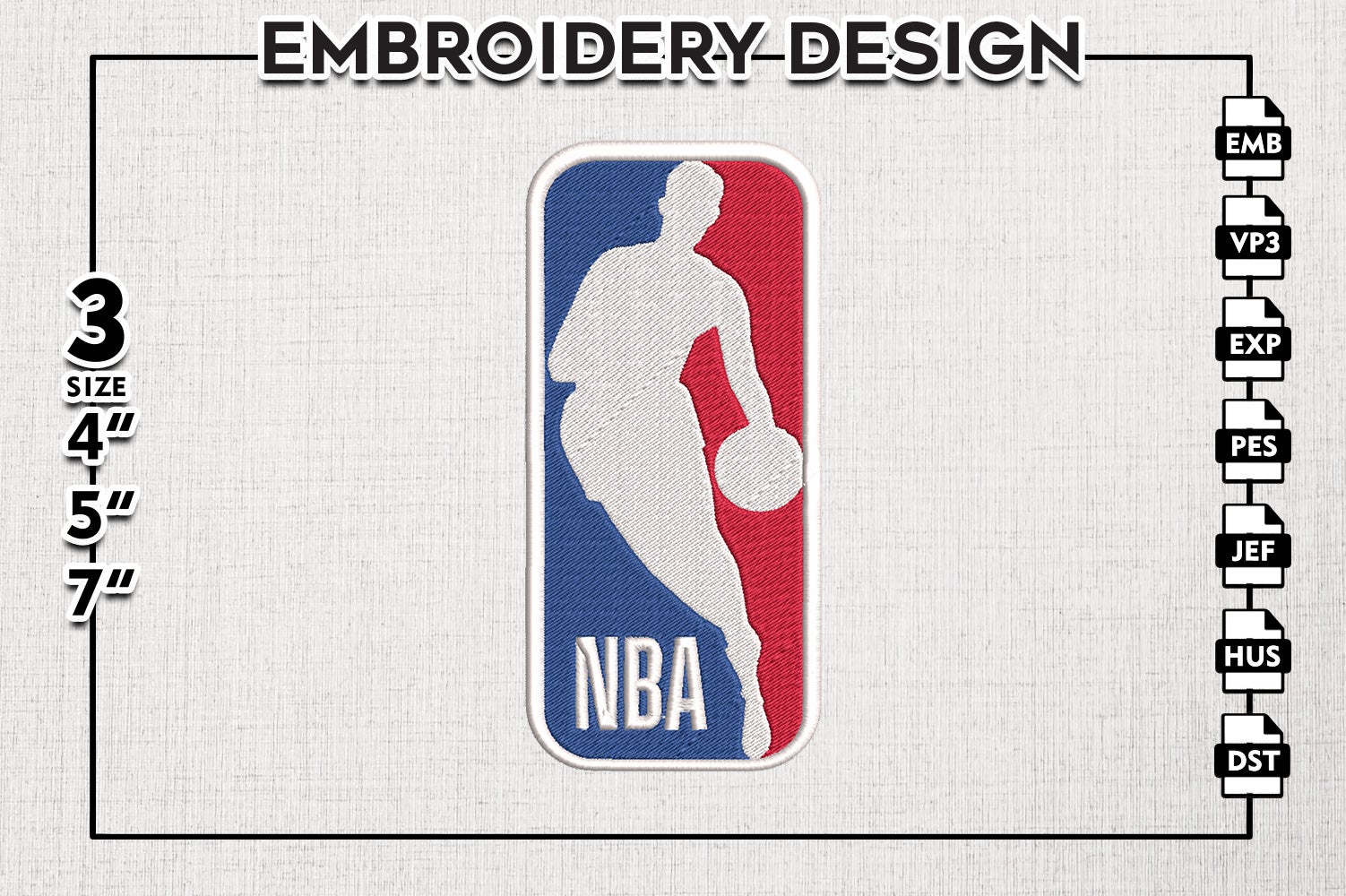 NBA Basketball Team Embroidery Design, NBA Logo Embroidery files ...