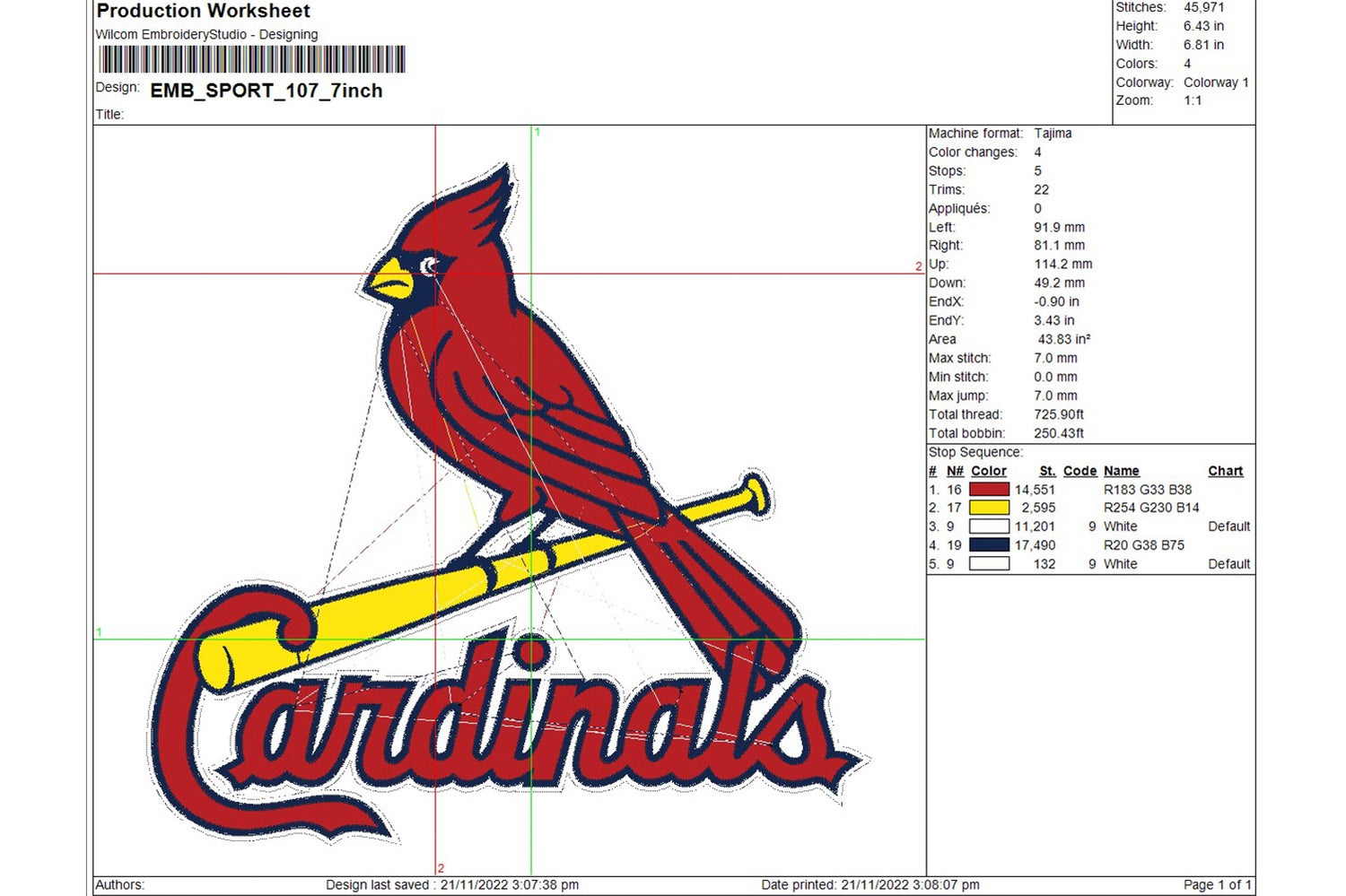 St.Louis-Cardinals Embroidery Design, St.Louis-Cardinals Baseball Team ...