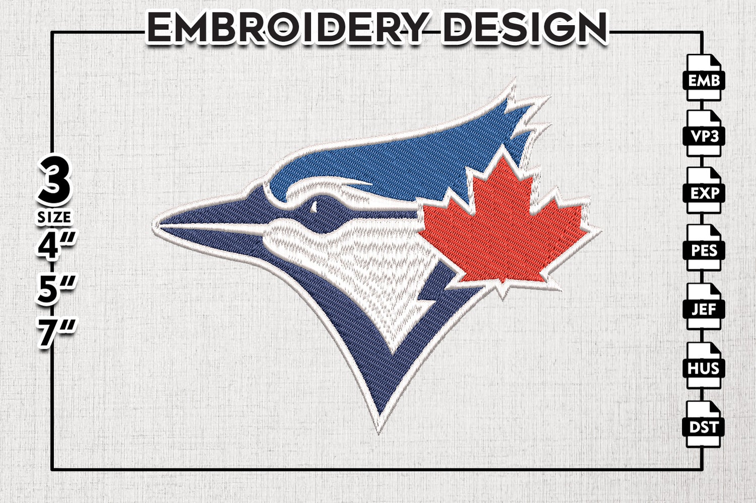 Toronto Blue Jays Embroidery Design, Blue Jays Baseball Team Embroidery ...