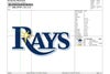 Tampa-Bay Rays Embroidery Design, Rays Baseball Team Embroidery files, MLB Teams, Digital ...