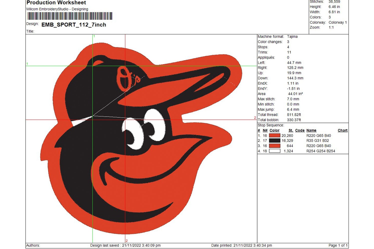 Baltimore-Orioles Embroidery Design, Baltimore-Orioles Baseball Team ...