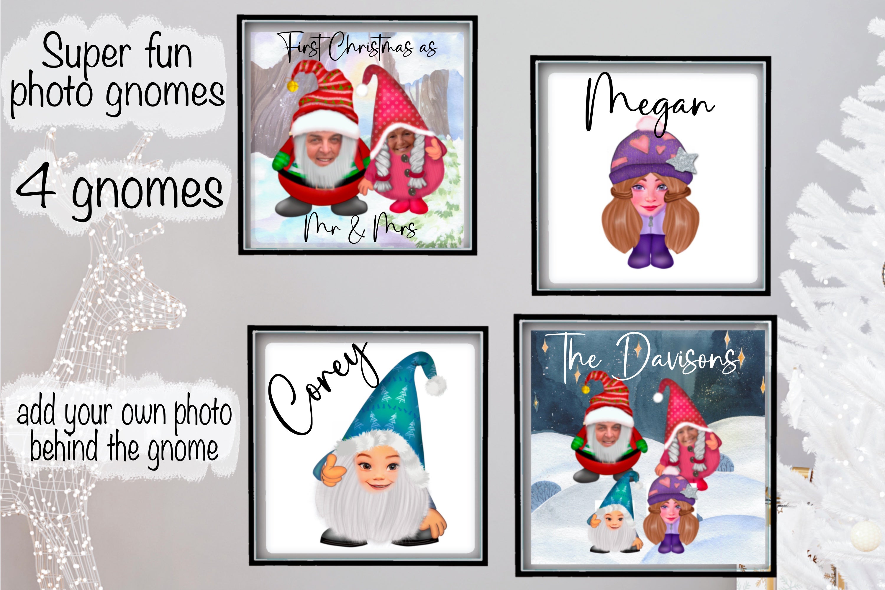 Photo gnomes. Add your own photo - Payhip