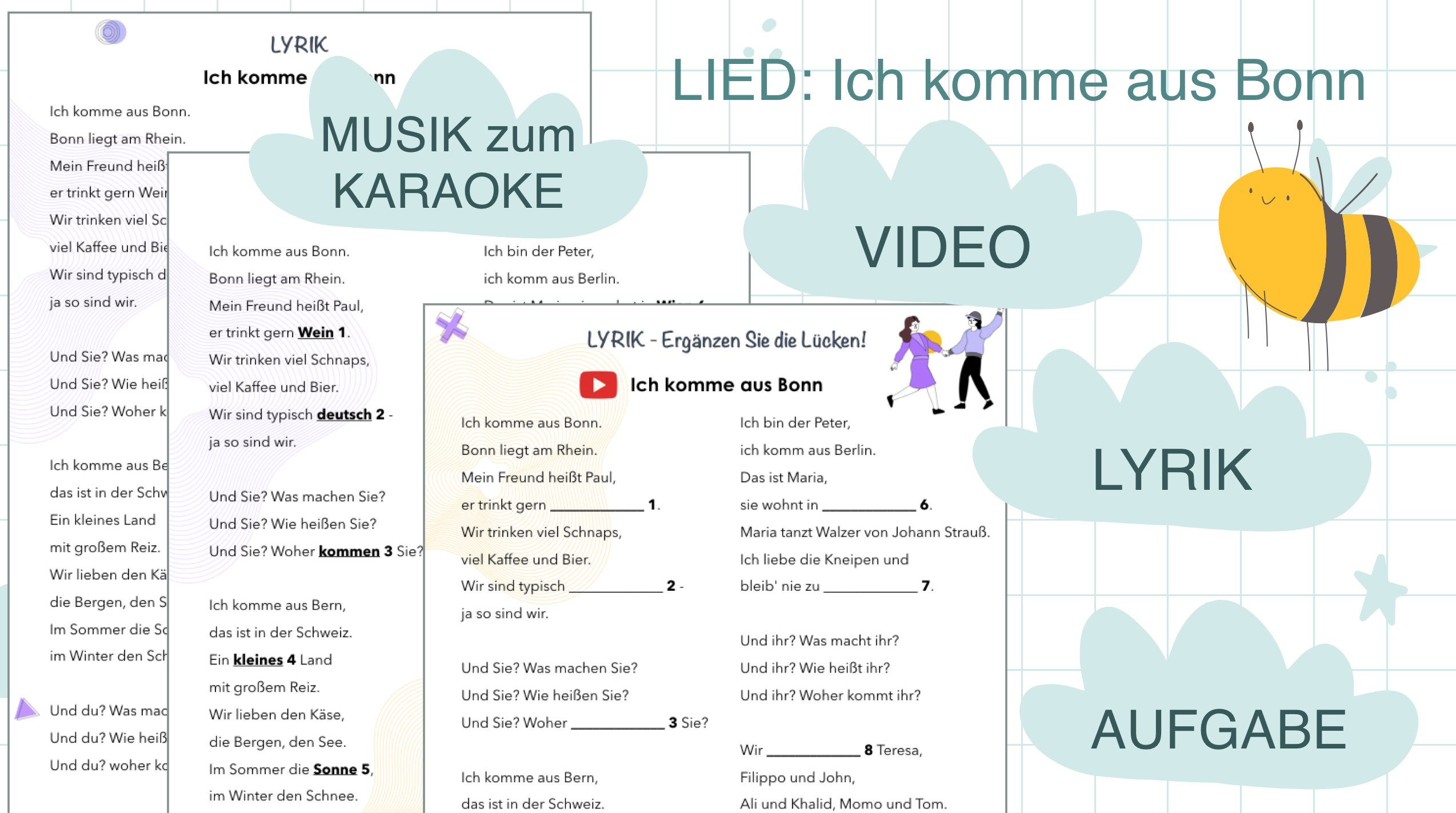 LIED: ich komme aus Bonn - MUSIK Karaoke VIDEO LYRIK AUFGABE - Payhip