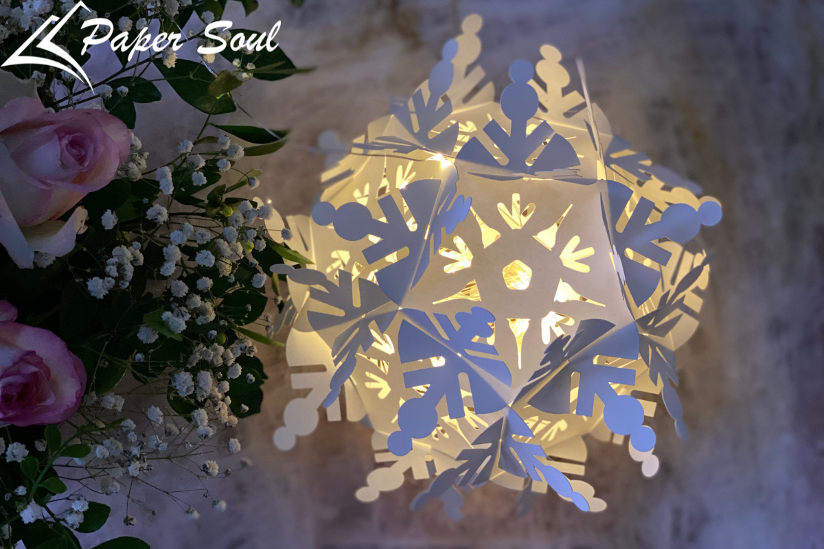 Snowflakes paper lantern template | Paper Soul Craft - Payhip