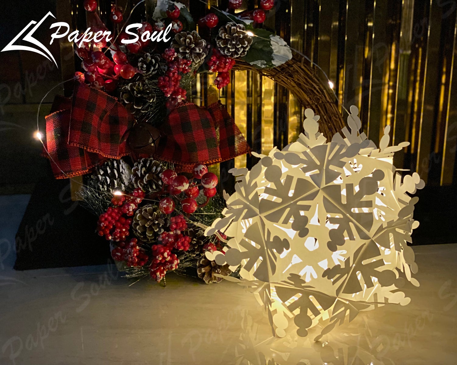 Snowflakes paper lantern template | Paper Soul Craft - Payhip