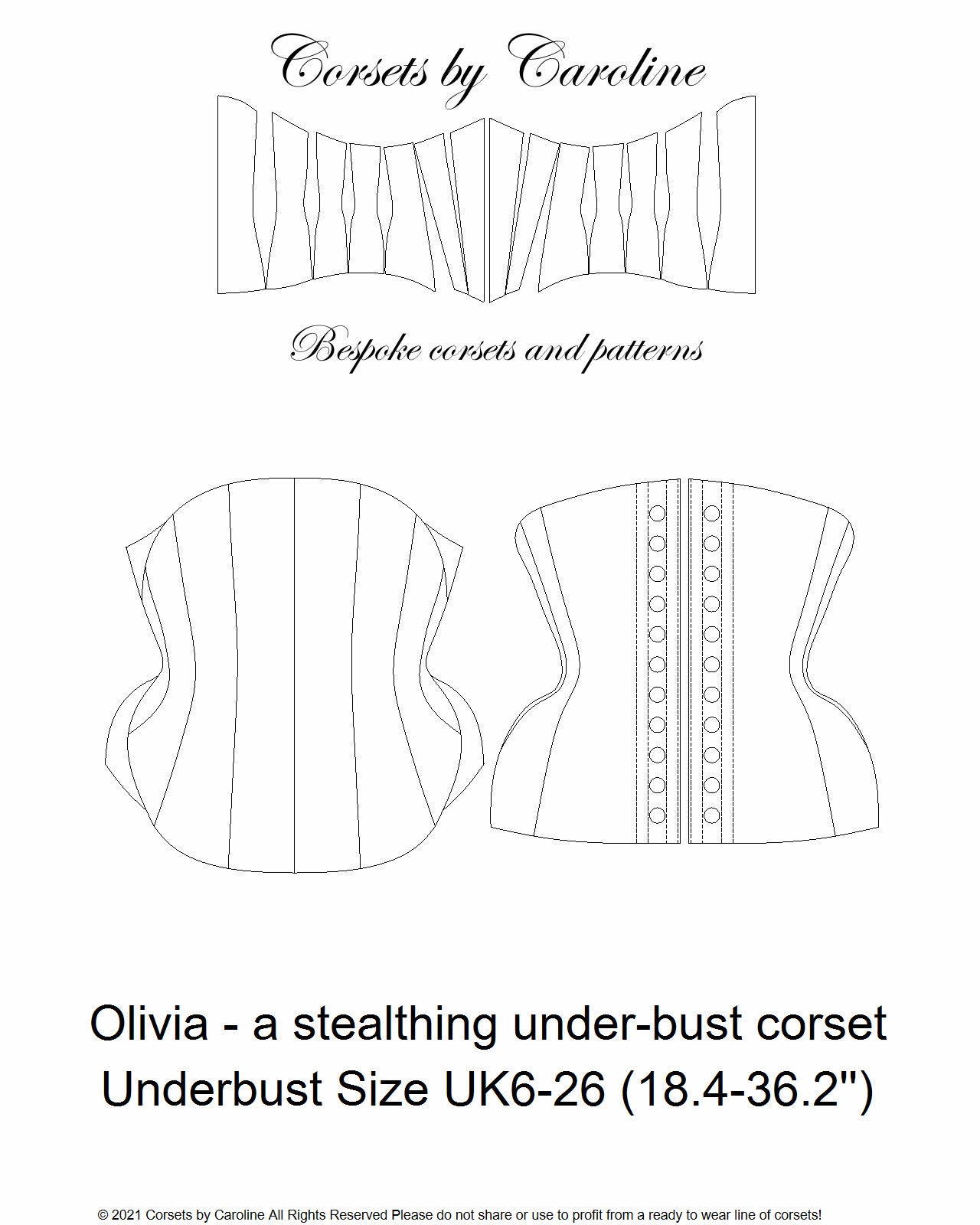 Simple Under-bust Corset Pattern - Payhip