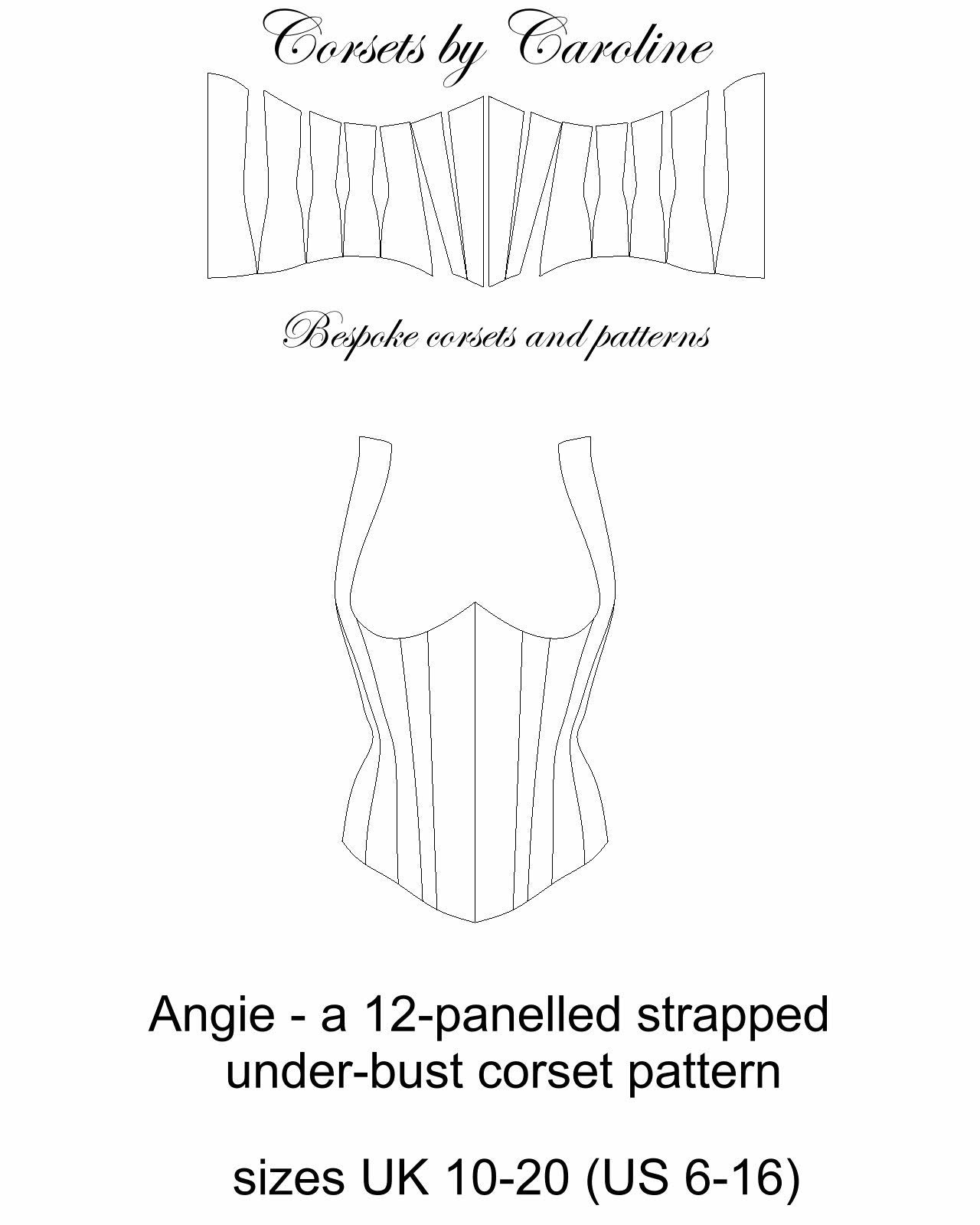 Angie Corset Bodice (strapped) Pattern - Payhip