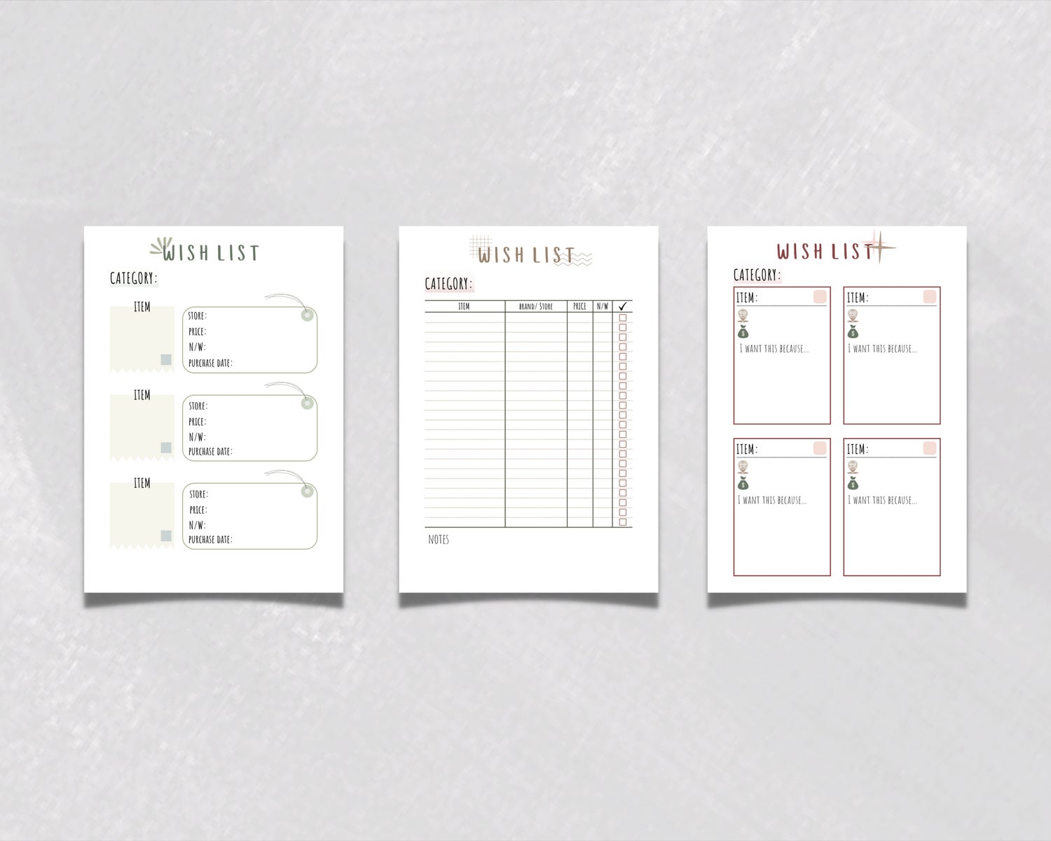 Wish List Inserts - Payhip