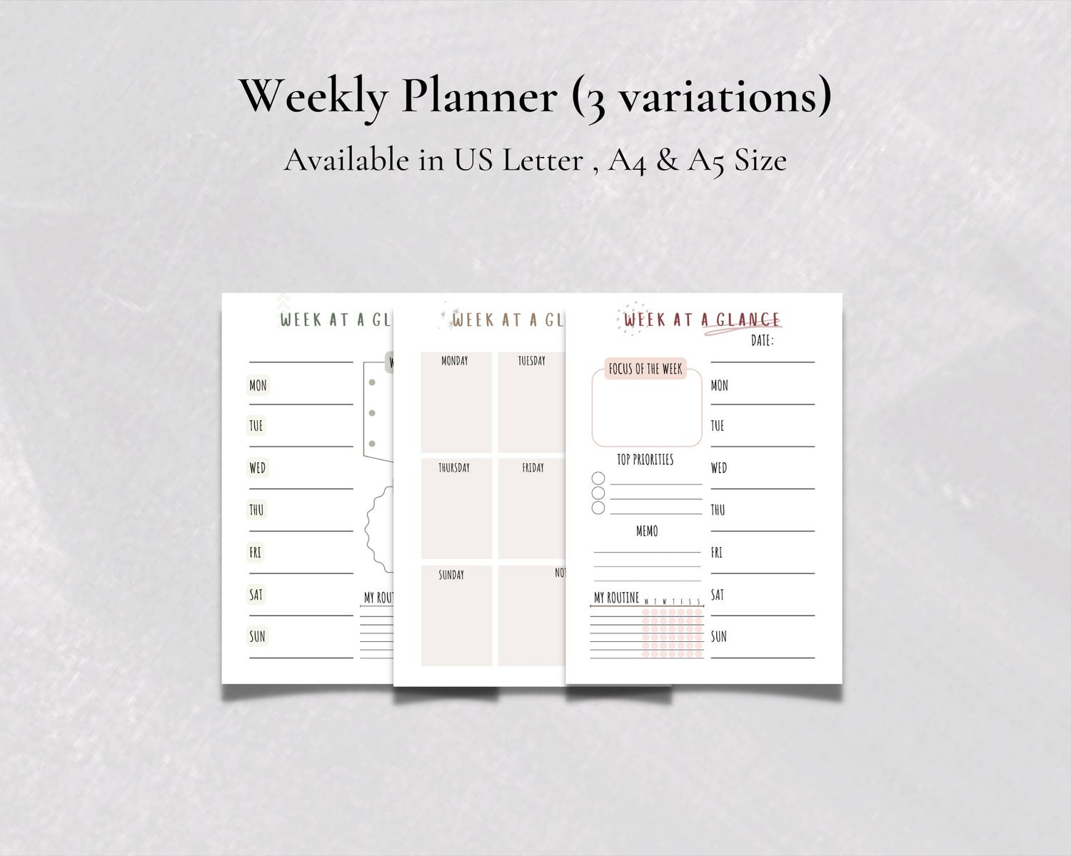 Weekly Planner Inserts - Payhip