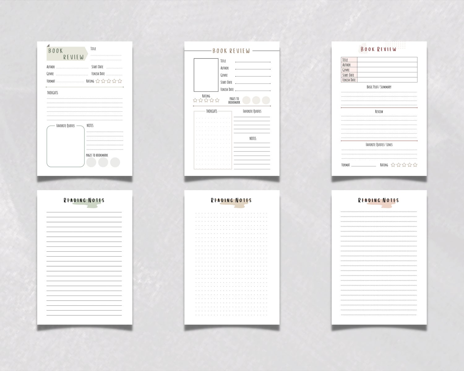 Reading Journal Inserts - Payhip