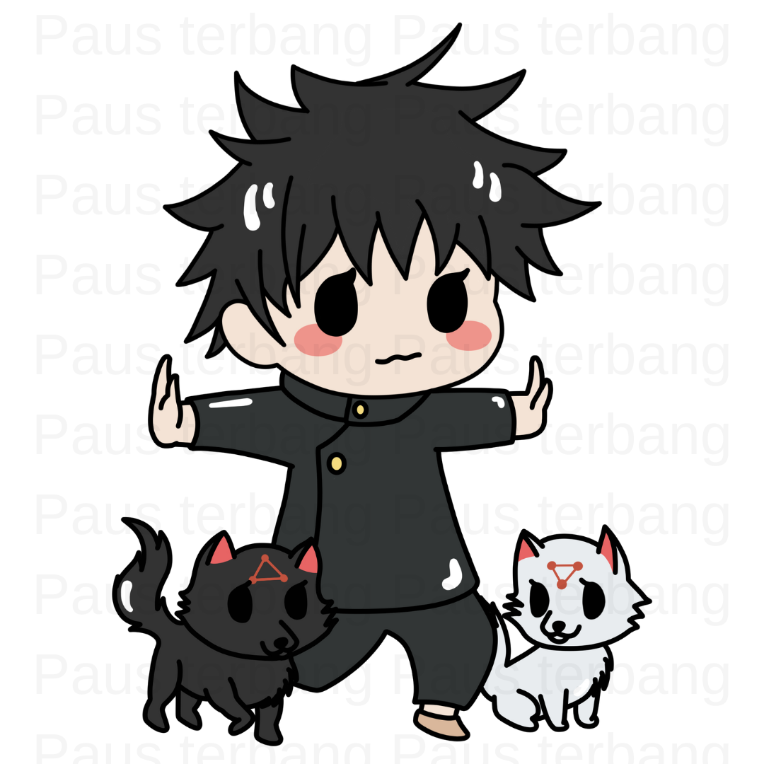 Megumi Fushiguro with his pets Digital file - Payhip