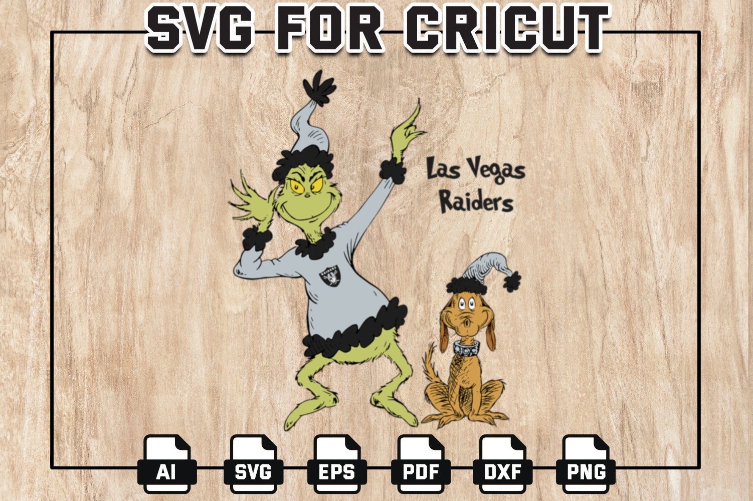 The Grinch Las-Vegas Raiders Football SVG, Grinch Raiders NFL Logo Svg ...