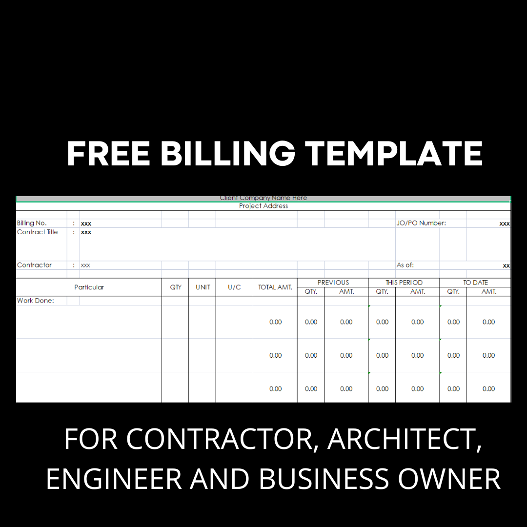 Free Billing Template For Contractor, Architect, Engineer and Business ...