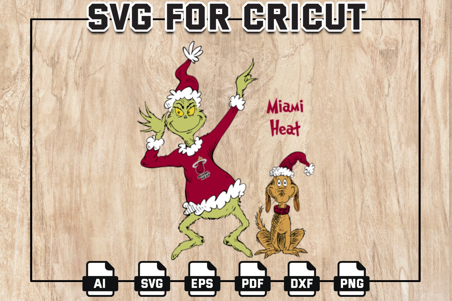The Grinch Miami-Heat Basketball Team Svg, Grinch Miami-Heat NBA Logo ...