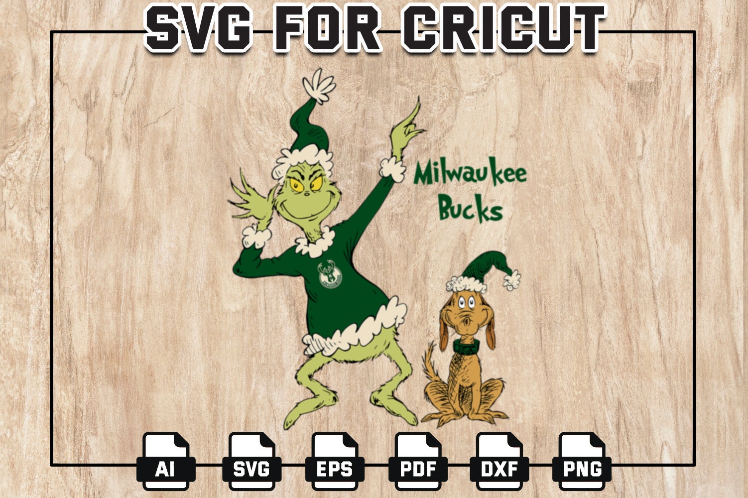 The Grinch Milwaukee-Bucks Basketball Team Svg, Grinch Milwaukee-Bucks ...