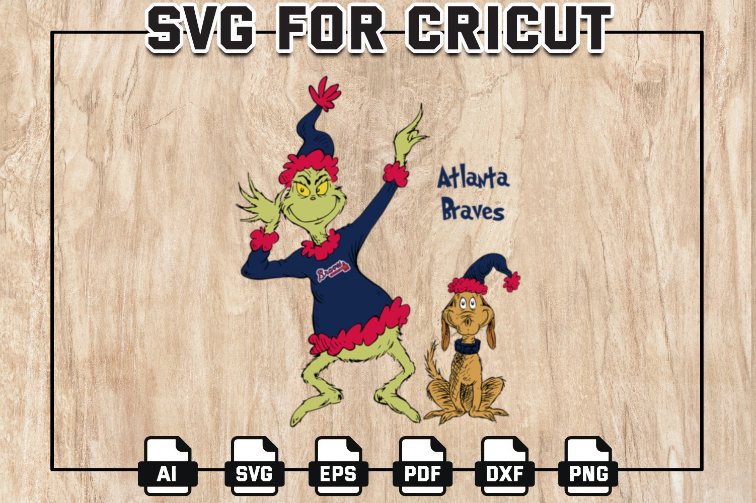 The Grinch Atlanta-Braves Baseball Team Svg, Grinch Atlanta-Braves MLB ...