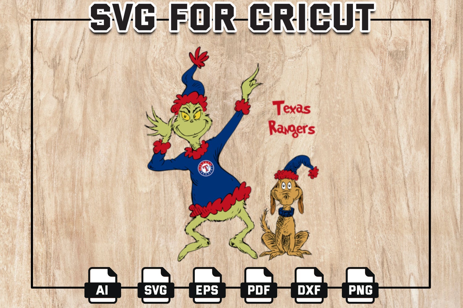 The Grinch Texas-Rangers Baseball Team Svg, Grinch Texas-Rangers MLB ...