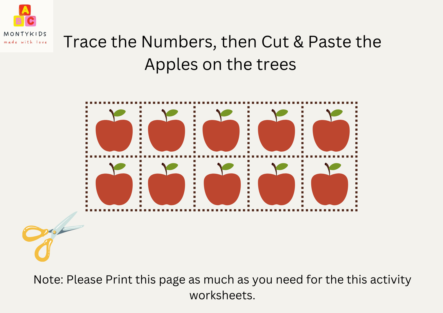 Apple Tree Activity worksheets - Payhip