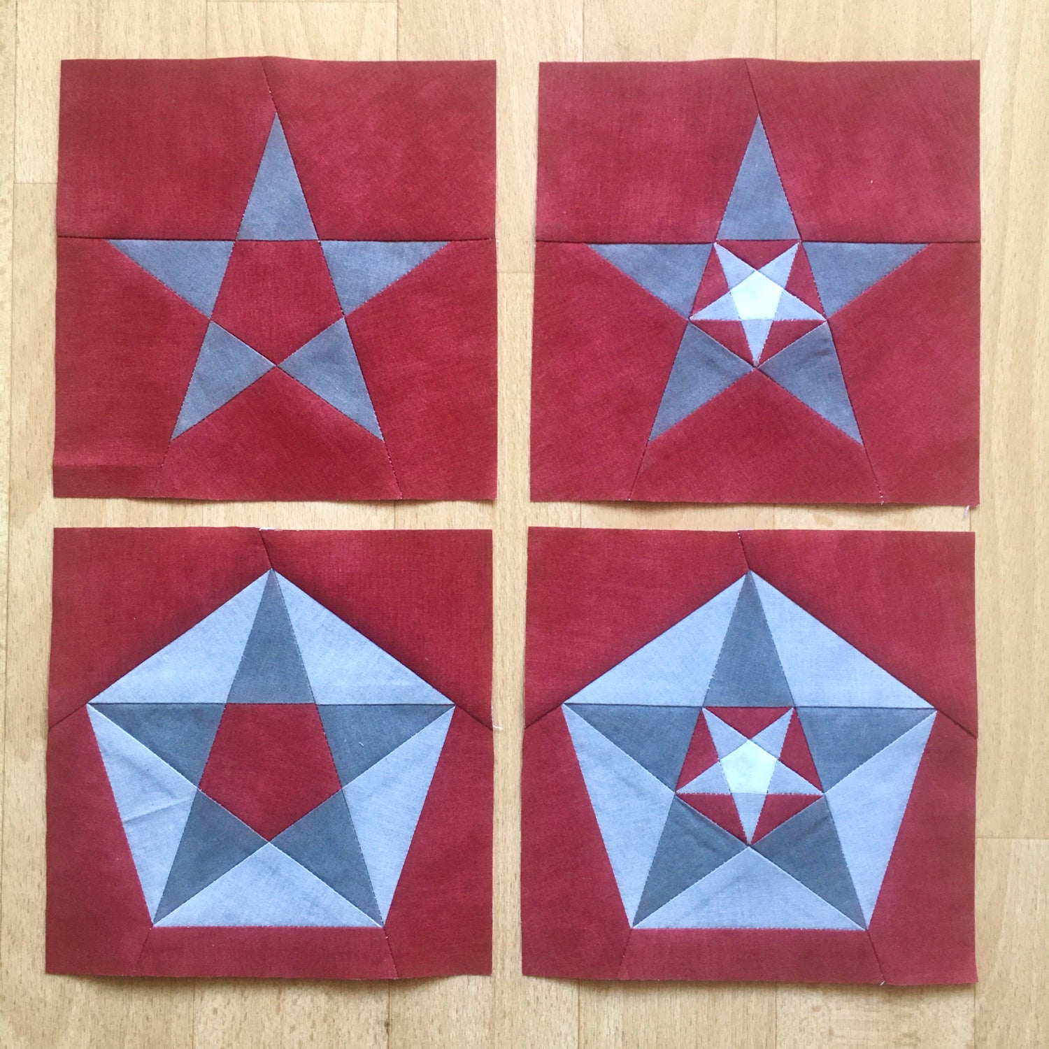 Set mit 4 Anleitungen – Five Pointed Star Variety – FPP Vorlagen (PDF Download) - Payhip