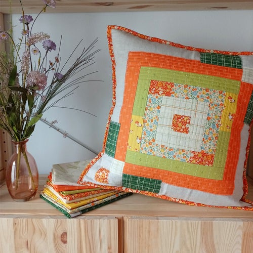 How to make a Quilt-As-You-Go pillow - free pattern