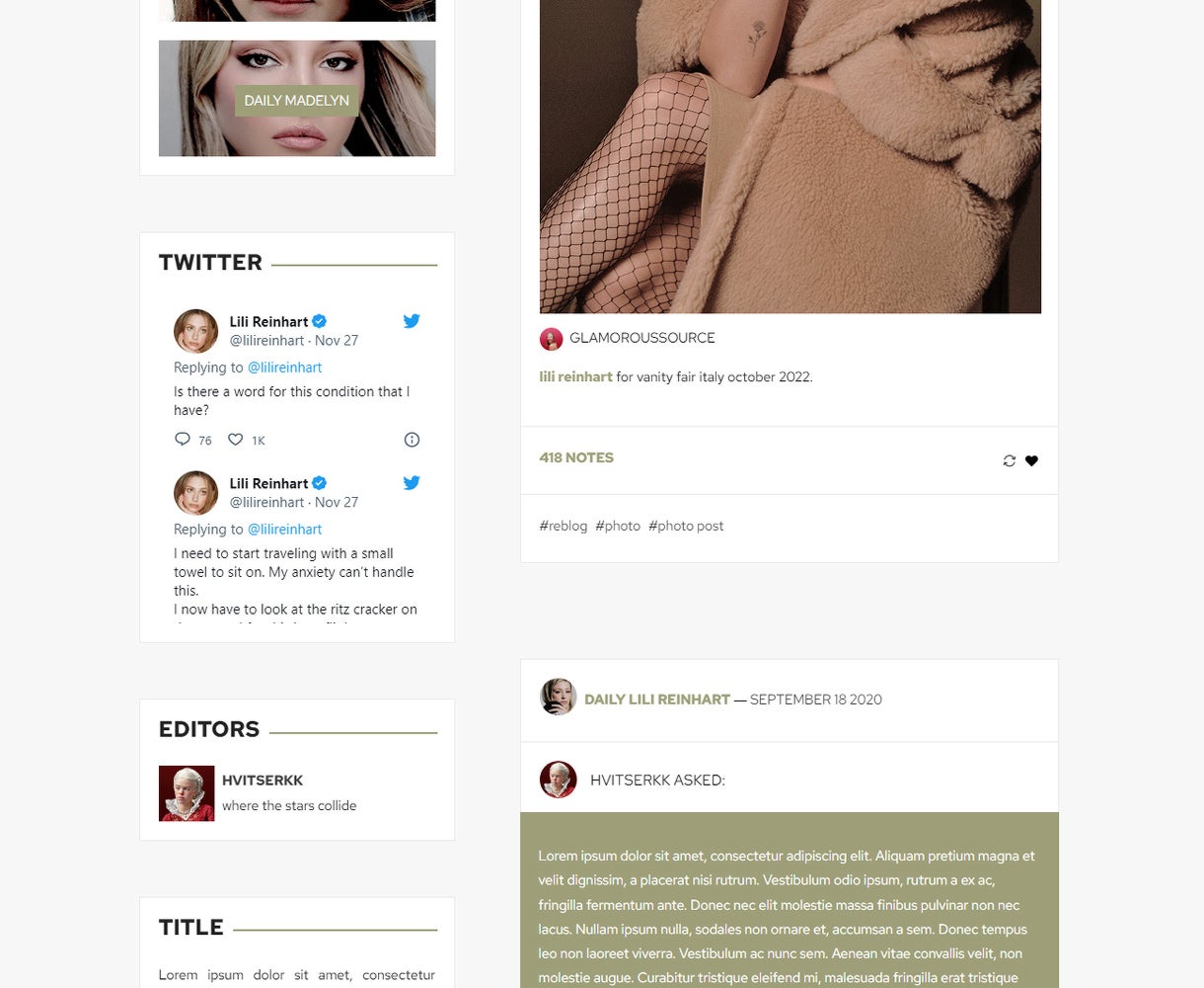 Lili: Fansite Theme - Payhip