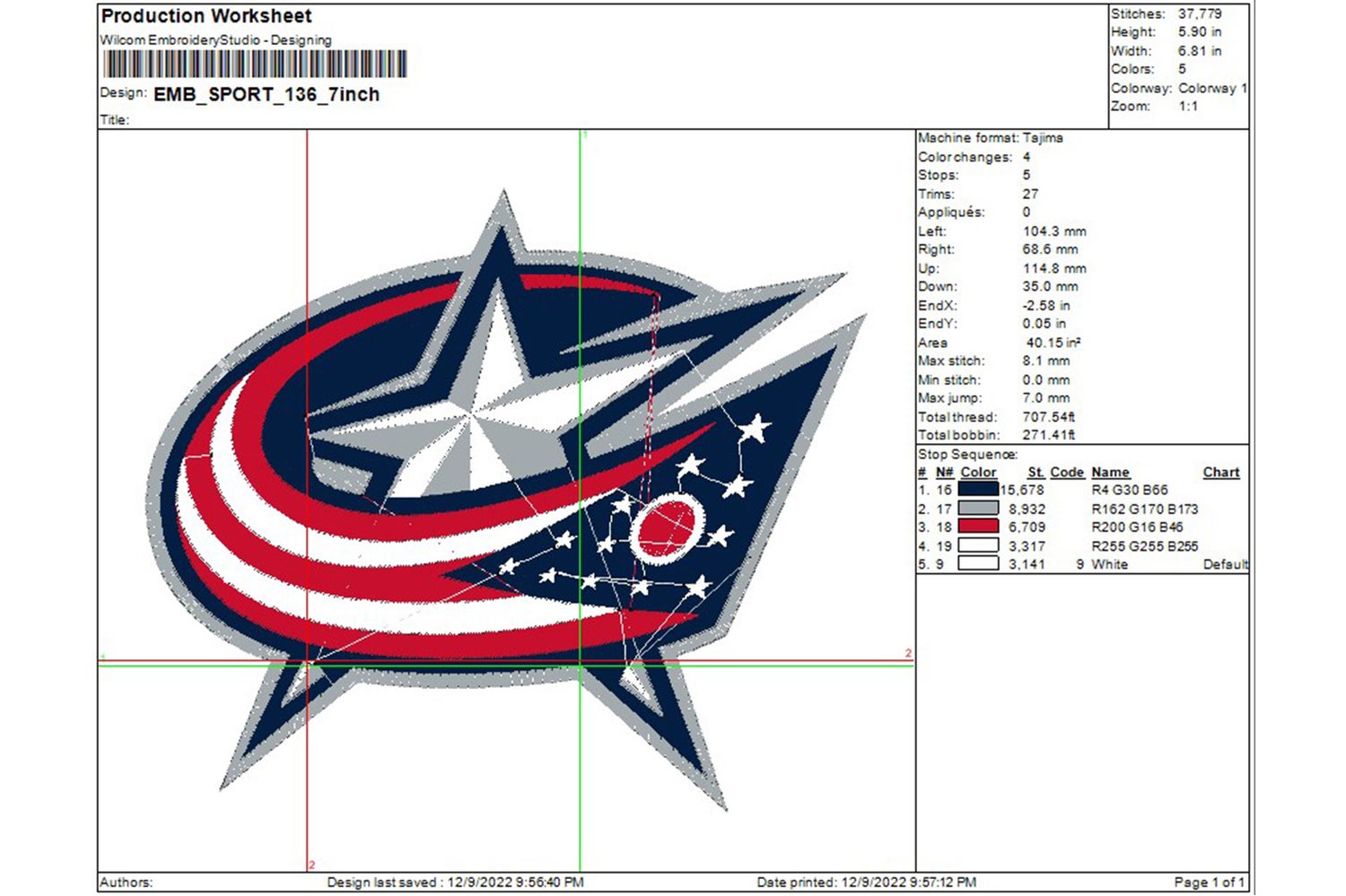Columbus-Blue Jackets Embroidery file, N H L teams Embroidery Designs ...