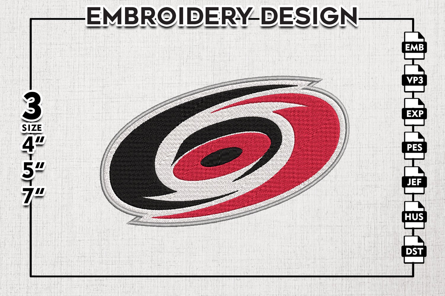 Carolina-Hurricanes Embroidery file, N H L teams Embroidery Designs ...