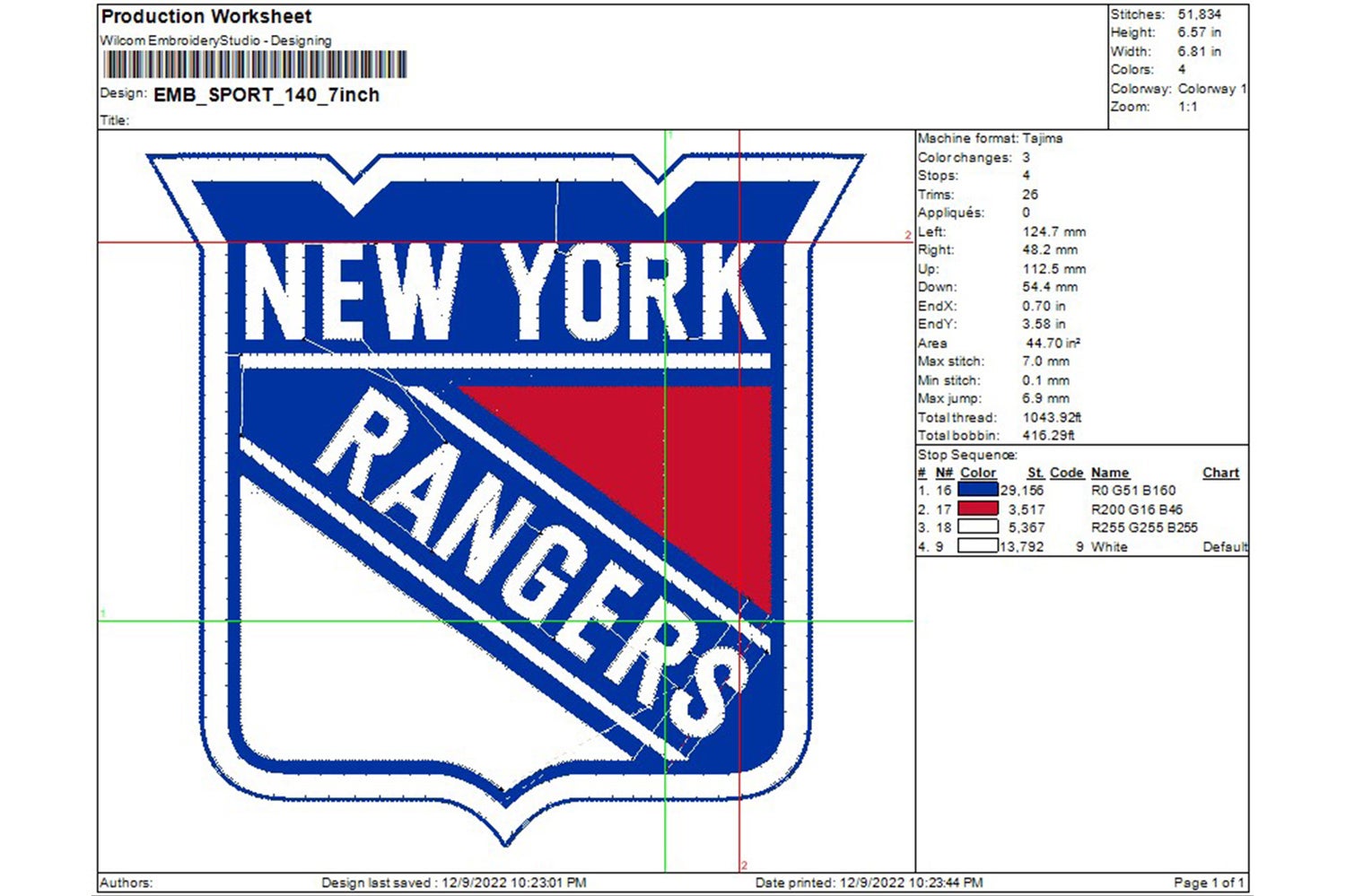 New York-Rangers Embroidery file, N H L teams Embroidery Designs ...