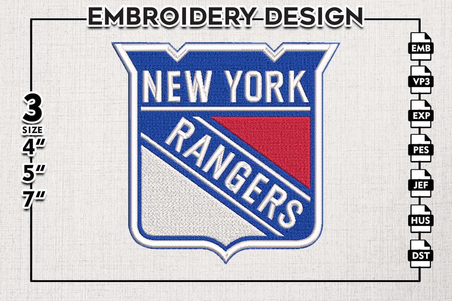 New York-Rangers Embroidery file, N H L teams Embroidery Designs ...